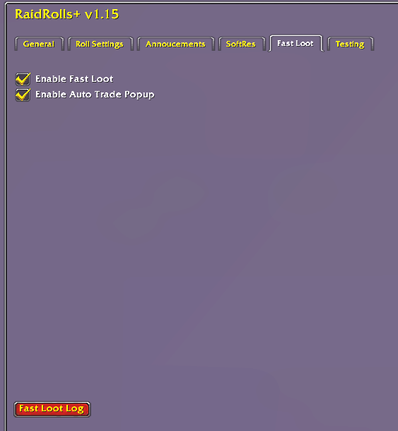 Options – Raid Rolls